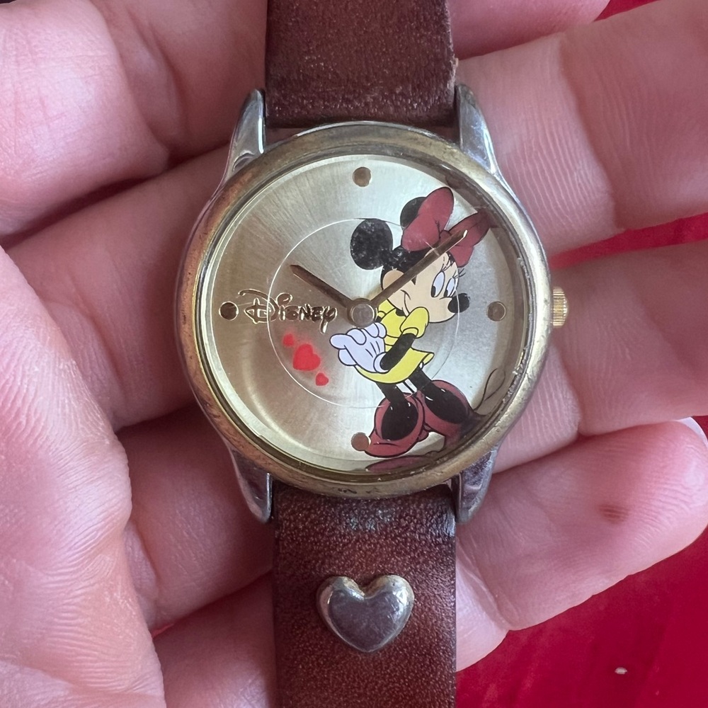 Minnie Mouse Disney Vintage Genuine Leather Stainless… - Gem